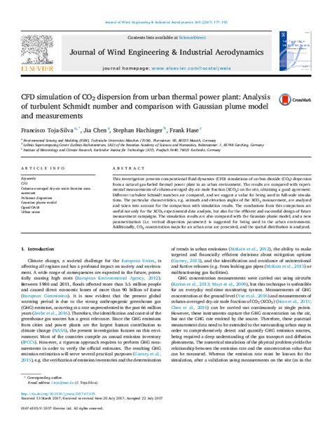 Pdf Cfd Simulation Of Co2 Dispersion From Urban Thermal Power Plant Analysis Of Turbulent