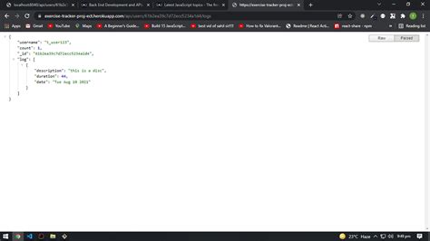 Stuck On The Exercise Tracker Project Javascript The Freecodecamp Forum
