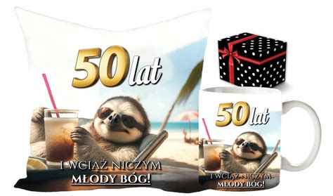 ŚMIESZNY PREZENT NA 50 URODZINY DLA FACETA MĘŻCZYZNY ZESTAW KUBEK