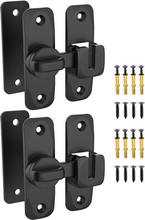 90180 Degree Flip Barn Door Lock Protect Privacy Security Door Latch Small Gate