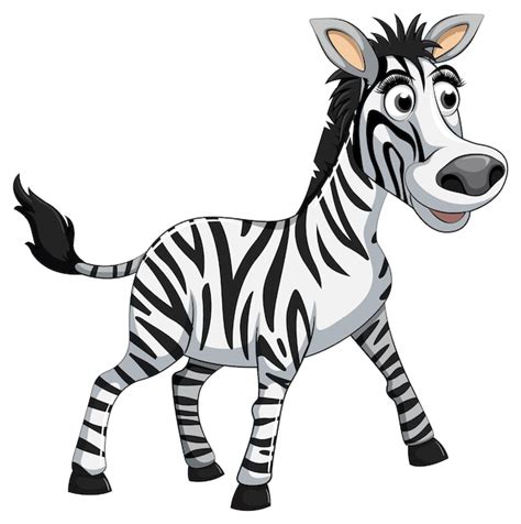 Premium Vector A Zebra Cartoon Character