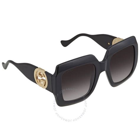 Gucci Open Box Gucci Grey Gradient Square Ladies Sunglasses Gg1022s