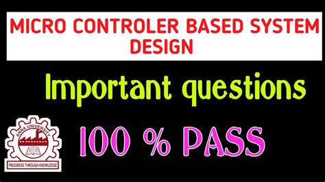 Microcontroller Based System Design Important Questions YouTube