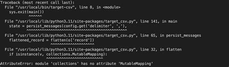 Error On Python Issue Singer Io Target Csv Github