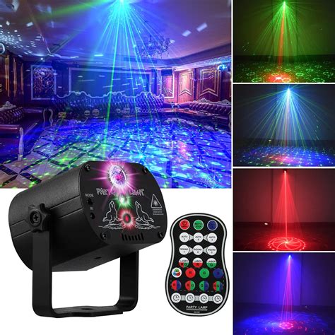 Amazon Luces de discoteca para fiesta y escenario luces de DJ luz láser LED activada por