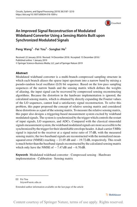 An Improved Signal Reconstruction Of Modulated Wideband Converter Using