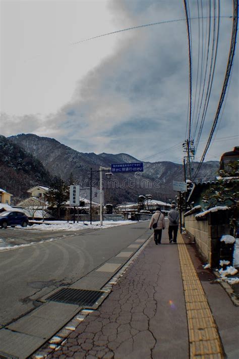 Old Couple Is Walking In Nagano In Winter In Japan Editorial Photo Image Of Resort Hill