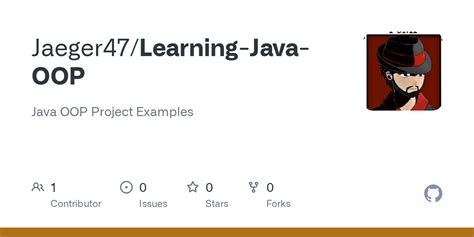 Github Jaeger47learning Java Oop Java Oop Project Examples