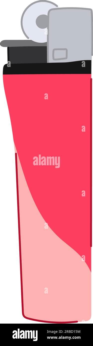 Object Lighter Fire Cartoon Vector Illustration Stock Vector Image