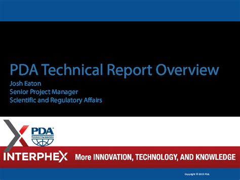 Pda Technical Reports Overview Pdf Pdfcoffeecom