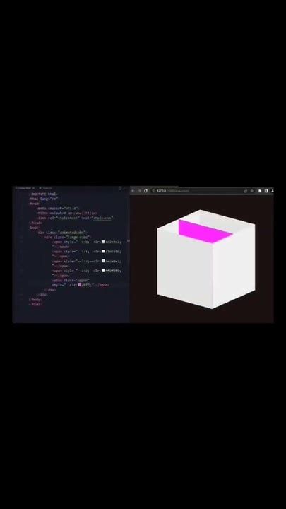 New 3d Animated Cube Using Html And Css Ui Design Youtube