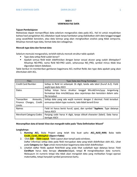 Bab Ausi Its A Tutorial How To Operate Acl Bab Ii Verifikasi