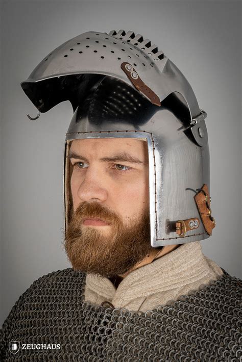 Bascinet Helmet With Visor 25mm Polished