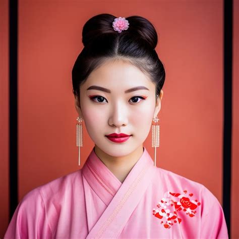 Premium Photo Portrait Of A Beautiful Asian Woman In Traditional
