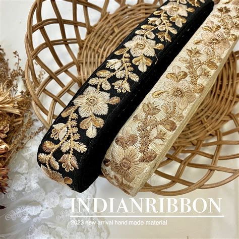 【19】インド刺繍リボン 刺繍リボン インド直輸入 メルカリshops