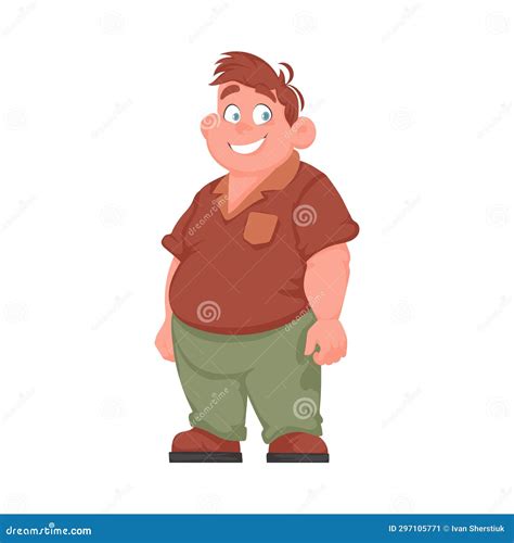 Fat Man Posing And Smiling Overweight Guy Is Cute Body Positivity