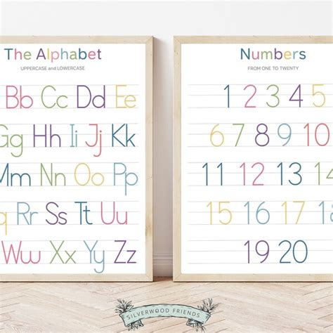 Abc And Number Chart Printable Etsy