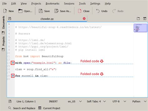 Kate Editor Code Folding Super User