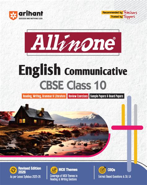 Cbse All In One English Communicative Class 10 Exam 2026 Reading Wr