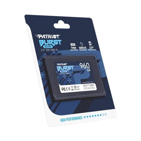 SSD Patriot Burst Elite 960GB Sata III Leitura 450MB s e Gravação