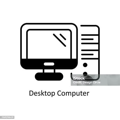 데스크탑 컴퓨터 벡터 솔리드 아이콘 디자인 일러스트 레이 션 흰색 배경에 보험 기호 Eps 10 파일 0명에 대한 스톡 벡터 아트 및 기타 이미지 Istock
