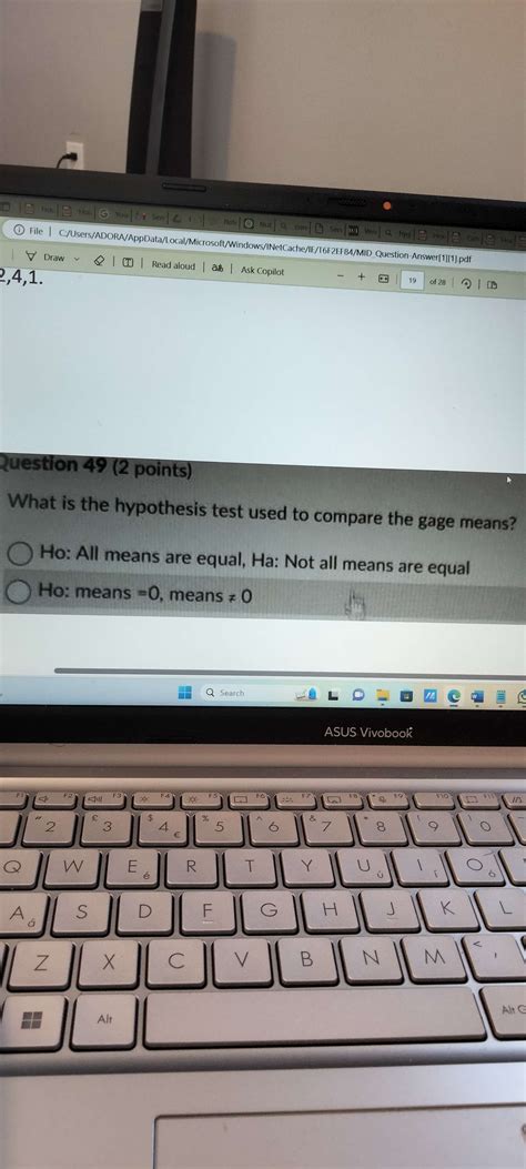 Question 49 2 Points What Is The Hypothesis StudyX