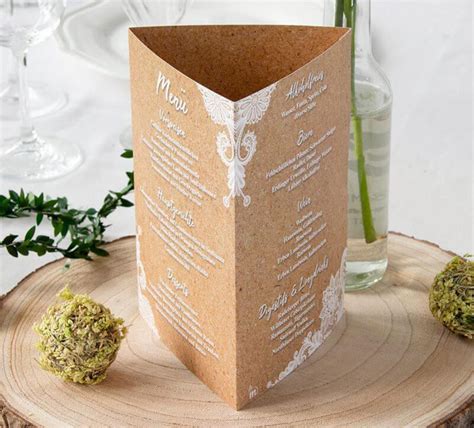 Menükarten zur Hochzeit TOP 50 Beispiele Ideen Inspirationen