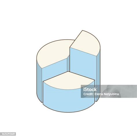 도넛 원형 차트 아이콘 배경에 격리 3d 아이소메트릭 다이어그램 벡터 그림 3차원 형태에 대한 스톡 벡터 아트 및 기타 이미지 3차원 형태 Donut Chart