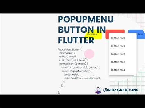 🔴 PopupMenuButton Tutorial in Flutter || Flutter Short Series🔴 - YouTube
