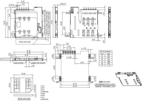 Micro Sim Card Connector Pushandpush 6pin H1 35mm With Cd And Post
