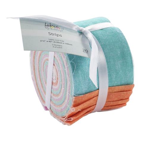 Pastel Textured Strip Jelly Roll Multicoloured