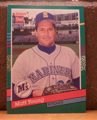 Donruss 1991 Baseball Card Matt Young Seattle Mariners Pitcher Ebay