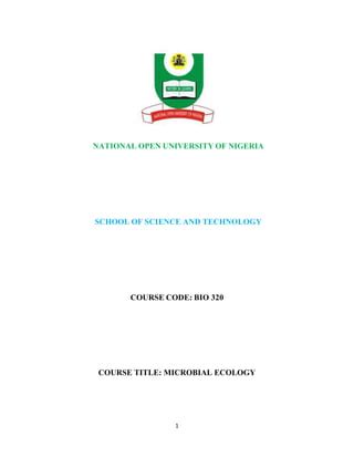 Microbial Ecology PDF