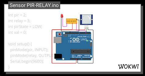 Sensor PIR RELAY Ino Wokwi ESP32 STM32 Arduino Simulator
