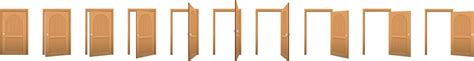 Multiple Wooden Doors Open And Closed Sequence 77462551 Vector Art At
