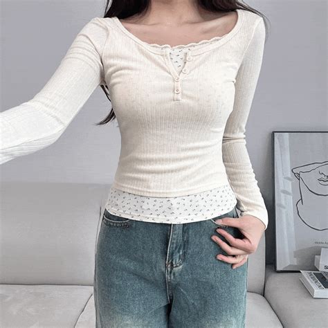 ⚡당일발송⚡골지 긴팔티 일체형 Nb255 에이블리