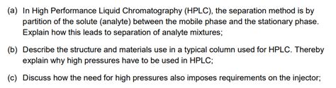 answered a in high performance liquid… bartleby