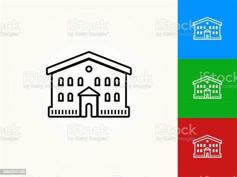 建築黑色筆劃線性圖示向量圖形及更多住宅建築圖片 住宅建築 公寓 商業金融與工業 Istock