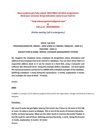 Mi Database Management Systems Pdf