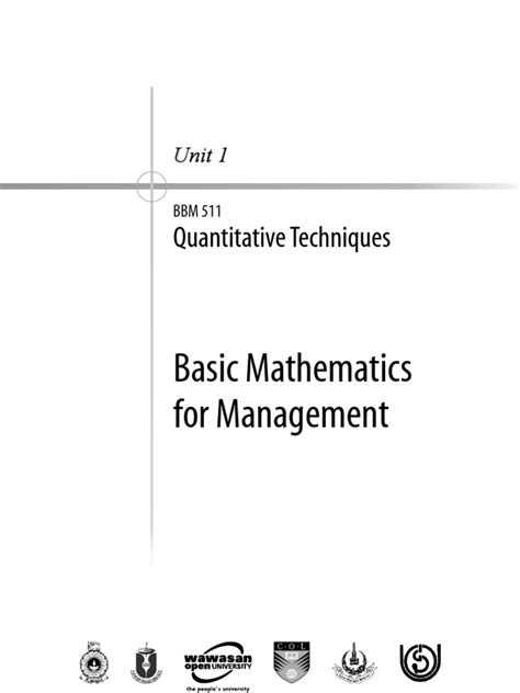 Unit 1 Basic Mathematics For Management Pdf Correlation And