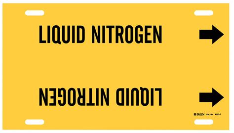 Liquid Nitrogen Yellow Pipe Marker 9nn324227 F Grainger