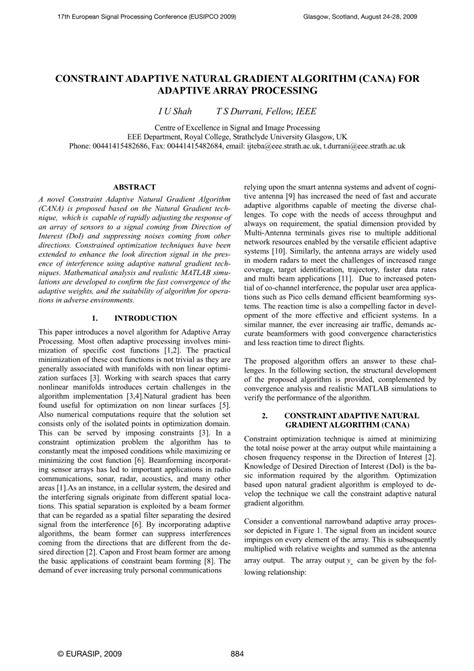 pdf constraint adaptive natural gradient algorithm cana for
