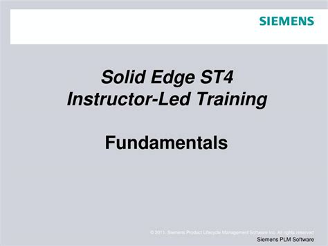 ppt solid edge st4 instructor led training fundamentals powerpoint