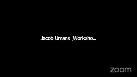 Iybs Workshop Making The Most Out Of A Research Experience W Jacob