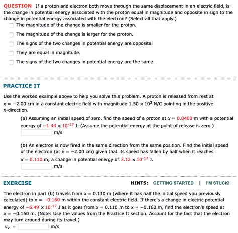 Solved If A Proton And Electron Both Move Through The Same Chegg Com
