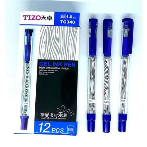 Jual Pen Gel Tizo 340 Biru Isi 12 Pcs Shopee Indonesia