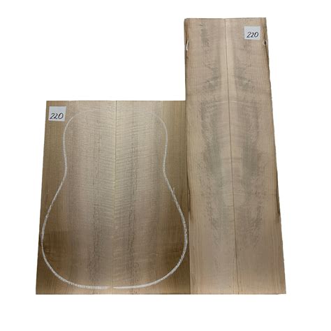 Flame Hard Maple Dreadnought Guitar Back And Side Set Exotic Wood