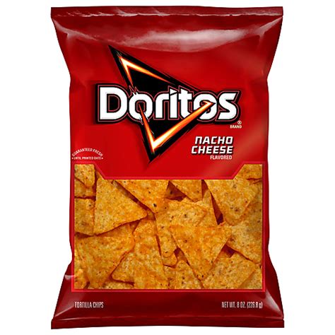 Doritos Tortilla Chips Nacho Cheese Flavored 8 Oz Snacks Chips