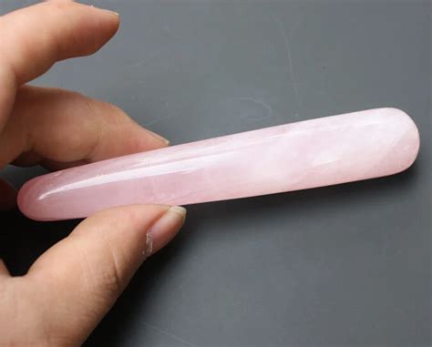Natural Crystal Rose Quartz Face Massage Wand Pleasure Wand Body