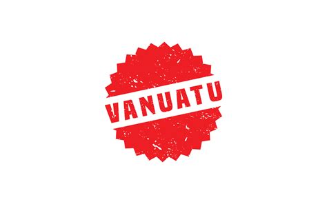 VANUATU Stamp Rubber With Grunge Style On White Background 20700712